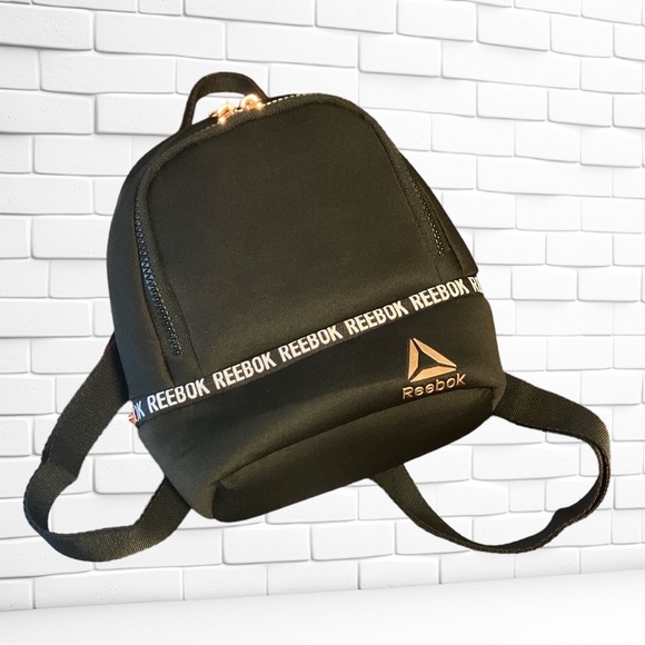 Reebok | Bags | Nwt Reebok Rose Gold Mini Black Backpack | Poshmark